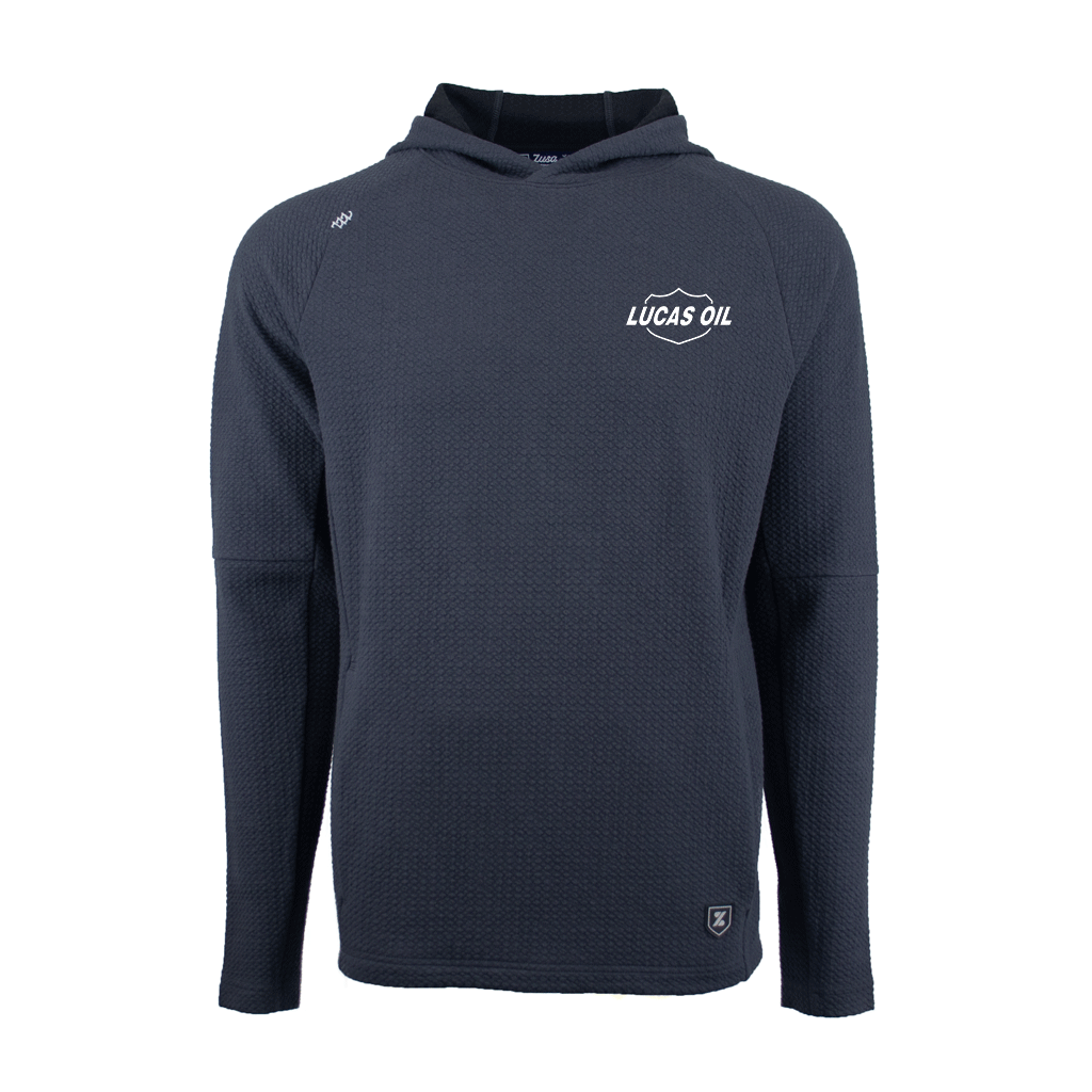 Zusa Unisex Afton Textured Hoodie – Lucas Oil by Merchology